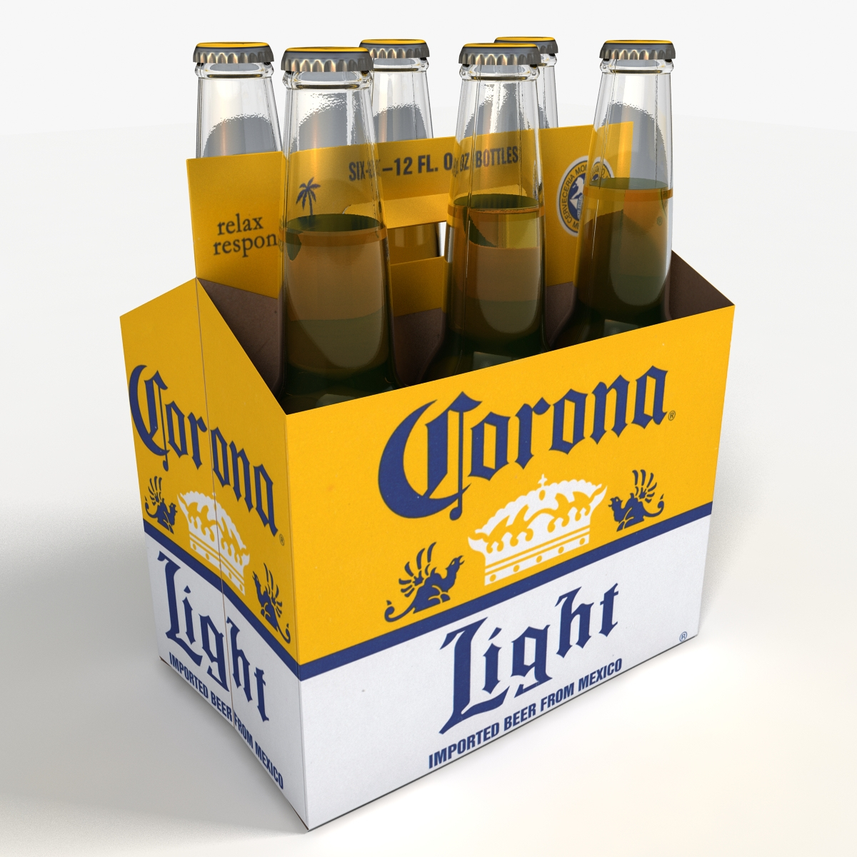 3d model of set packs beer