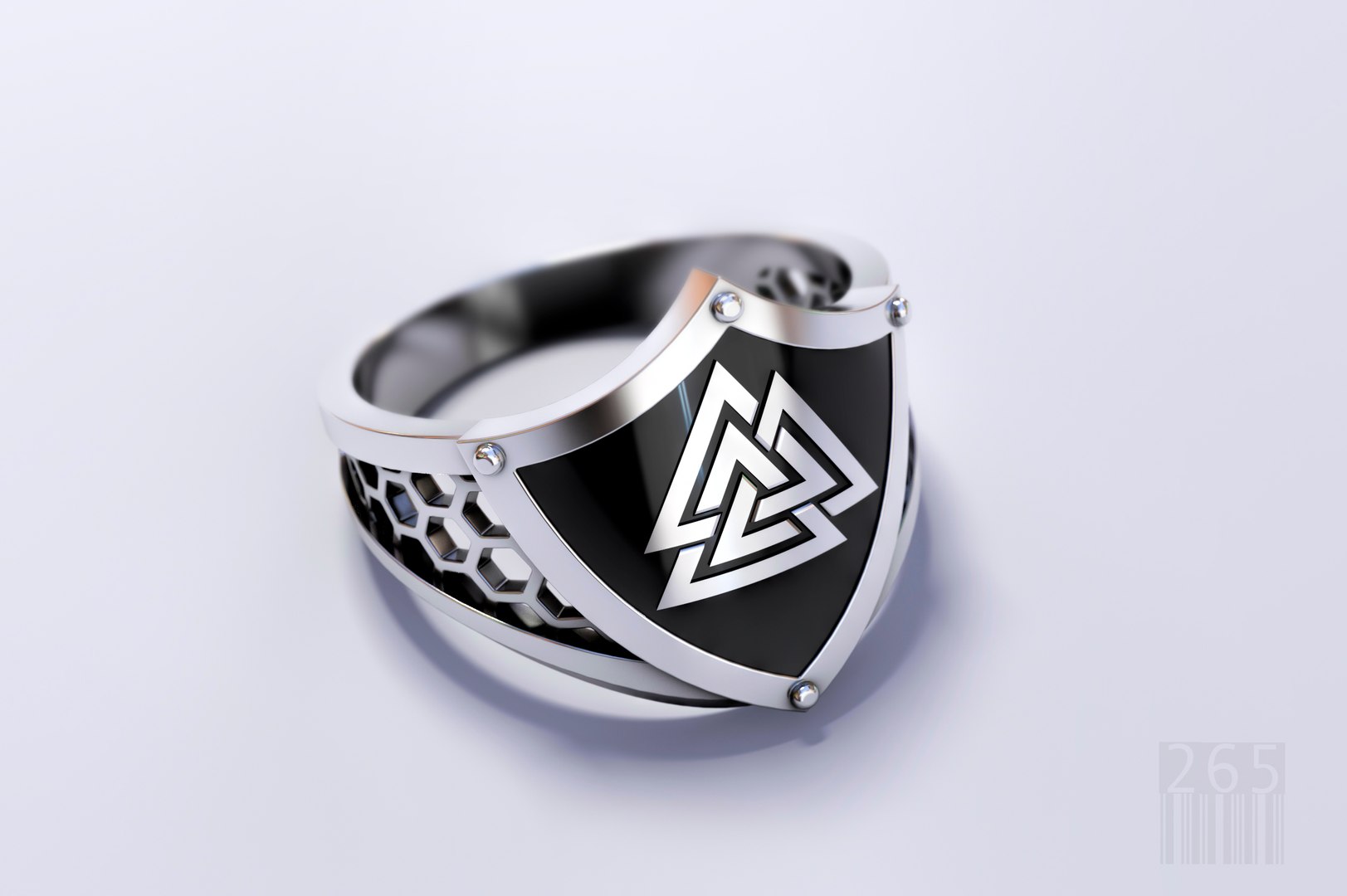 Jewellery viking ring valknut 3D model - TurboSquid 1339140