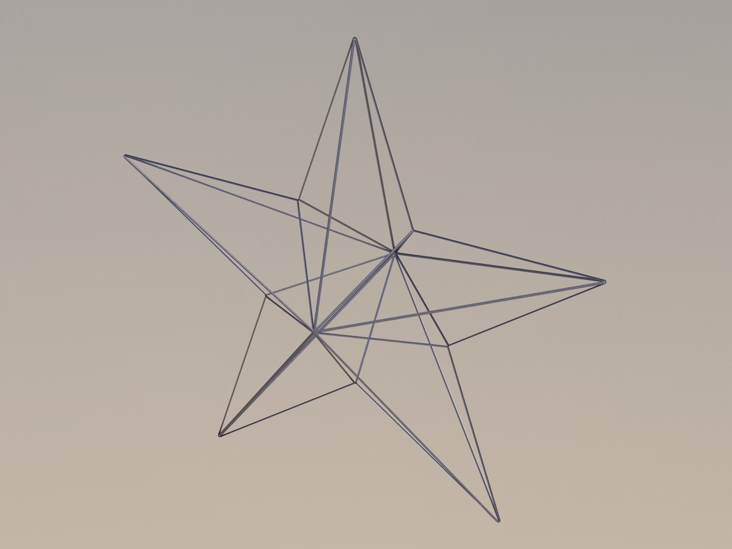 3D Wireframe Shape Geometric Star Model - TurboSquid 2162460