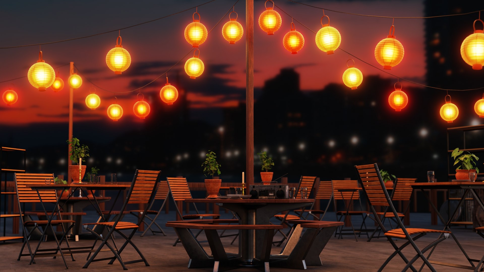 3D Hanging Paper Lanterns-Geometry Nodes Model - TurboSquid 2144949