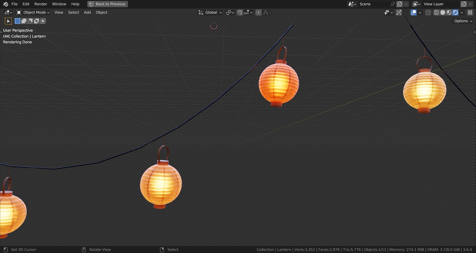 3D Hanging Paper Lanterns-Geometry Nodes Model - TurboSquid 2144949