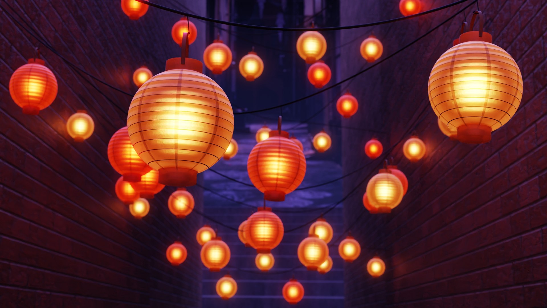 3D Hanging Paper Lanterns-Geometry Nodes Model - TurboSquid 2144949