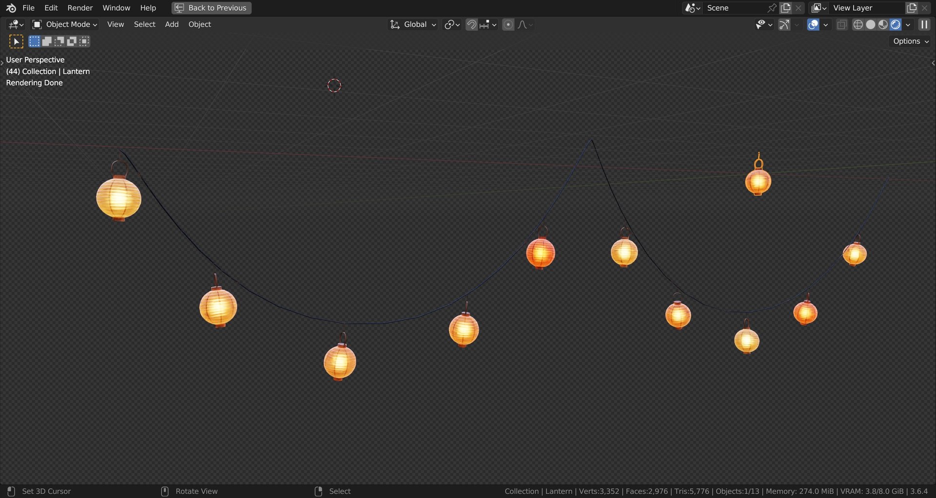 3D Hanging Paper Lanterns-Geometry Nodes Model - TurboSquid 2144949
