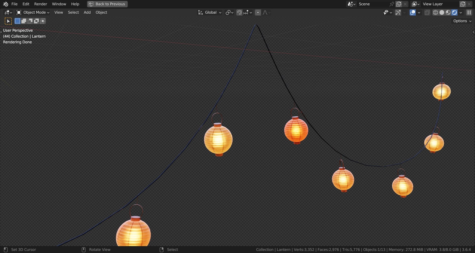 3D Hanging Paper Lanterns-Geometry Nodes Model - TurboSquid 2144949