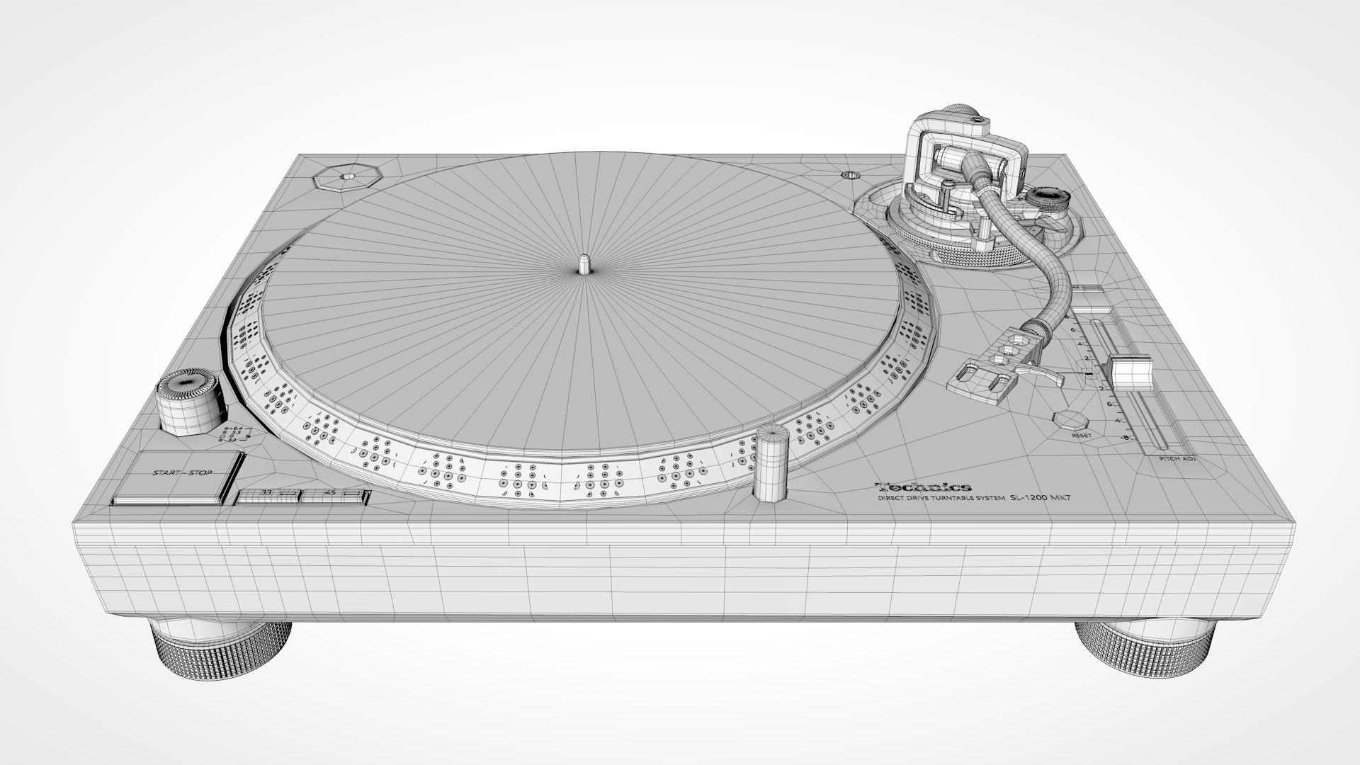 3D Technics Sl-1200 Mk7 Turntable - TurboSquid 1536729