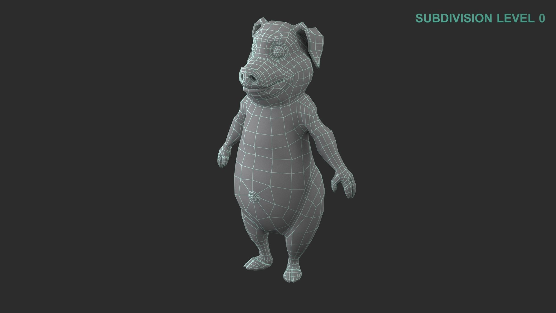 Cartoon Piggy Character 3D Model - TurboSquid 2107222