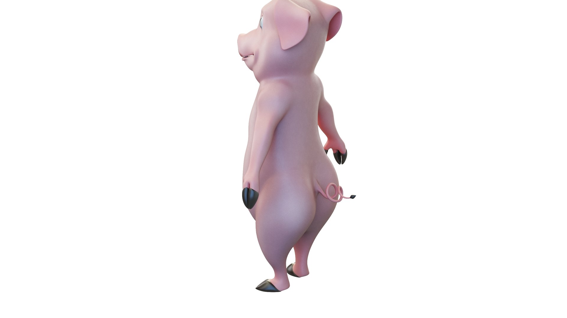Cartoon Piggy Character 3D Model - TurboSquid 2107222