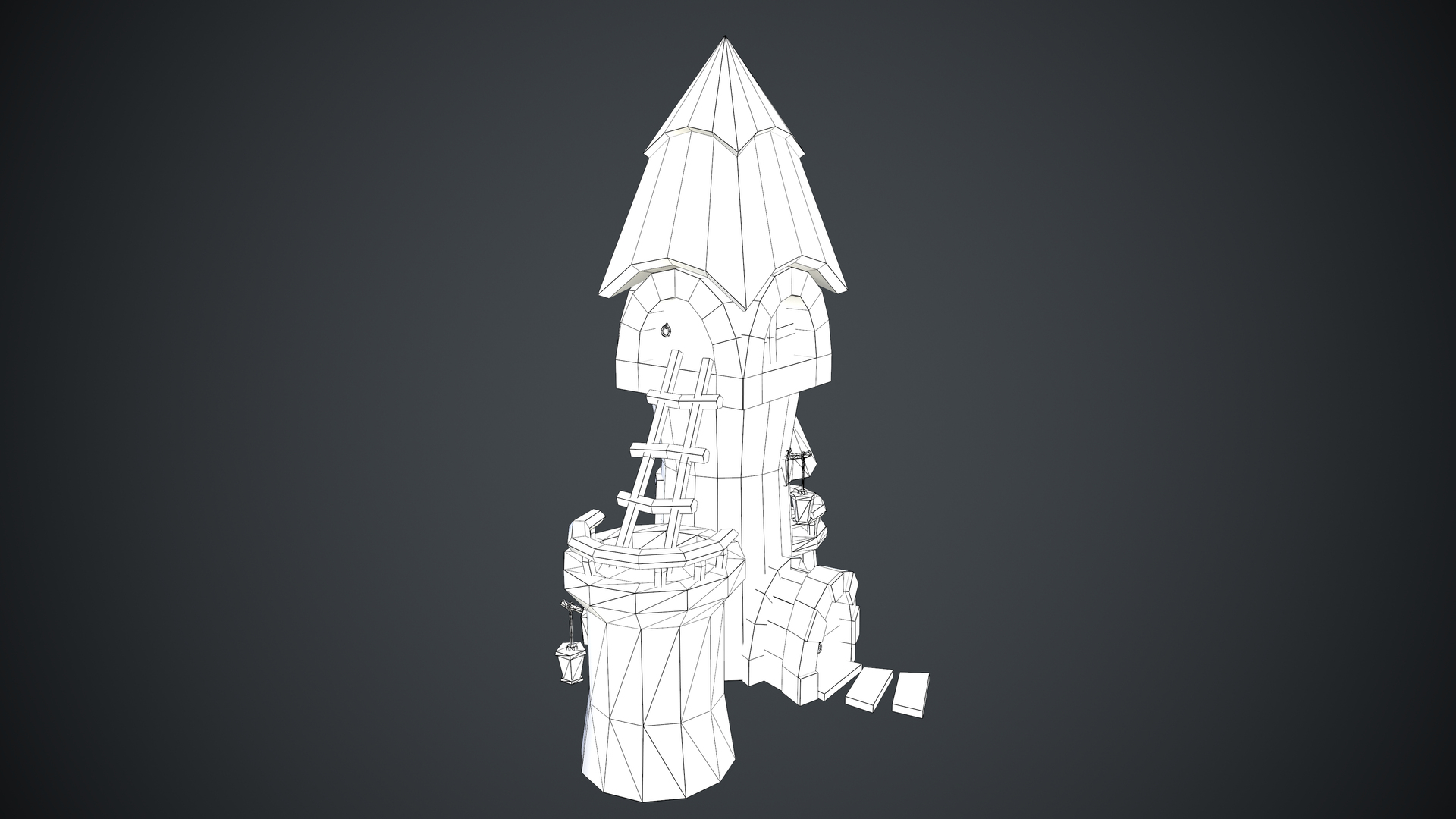 Cartoon magic tower 3D model - TurboSquid 1653409
