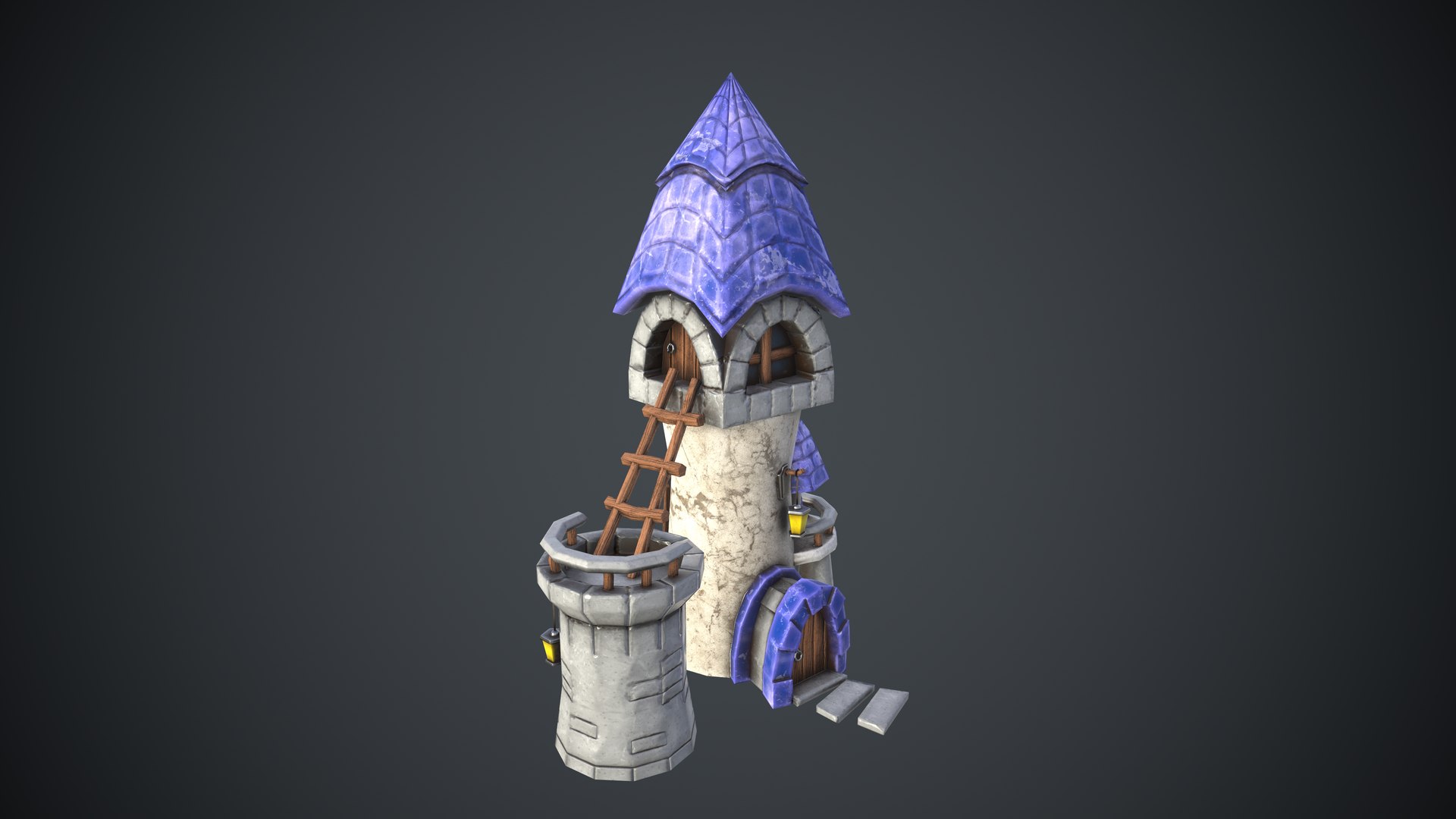 Cartoon Magic Tower 3D Model - TurboSquid 1653409