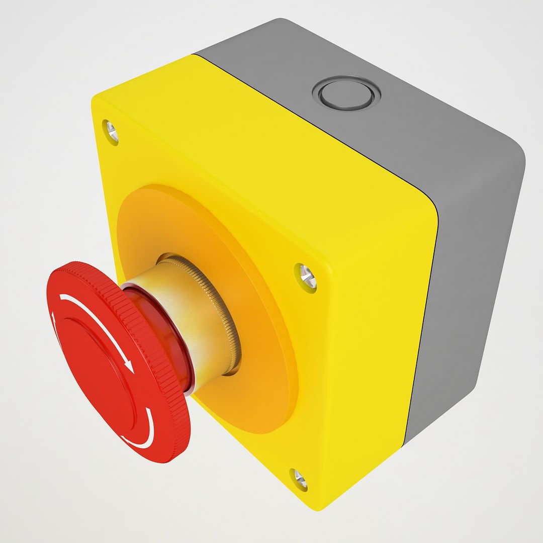 3D Emergency Stop Button Model - TurboSquid 1267398