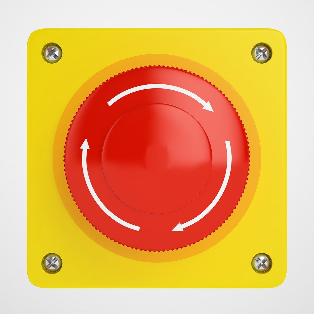 3D Emergency Stop Button Model - TurboSquid 1267398