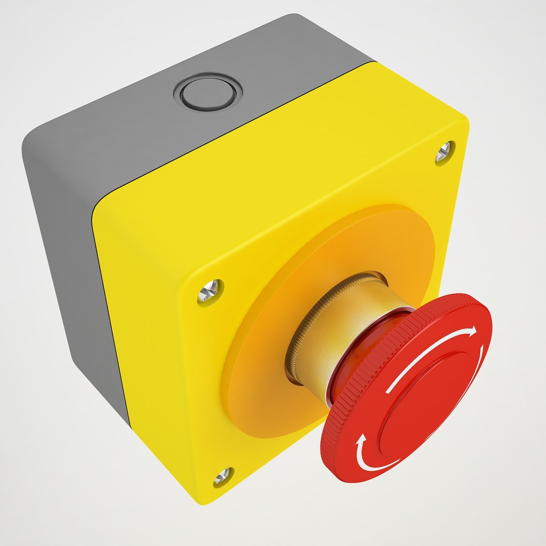 3D Emergency Stop Button Model - TurboSquid 1267398