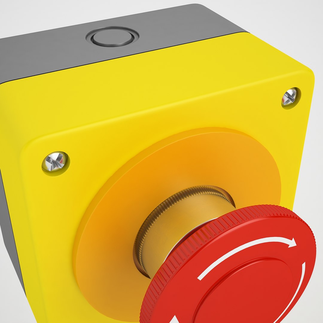3D Emergency Stop Button Model - TurboSquid 1267398