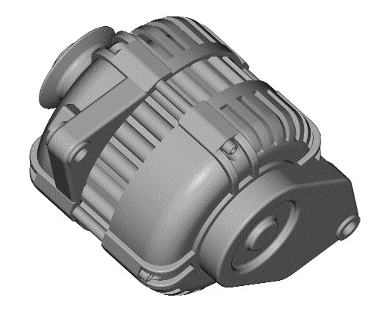 3d Automobile Alternator Model