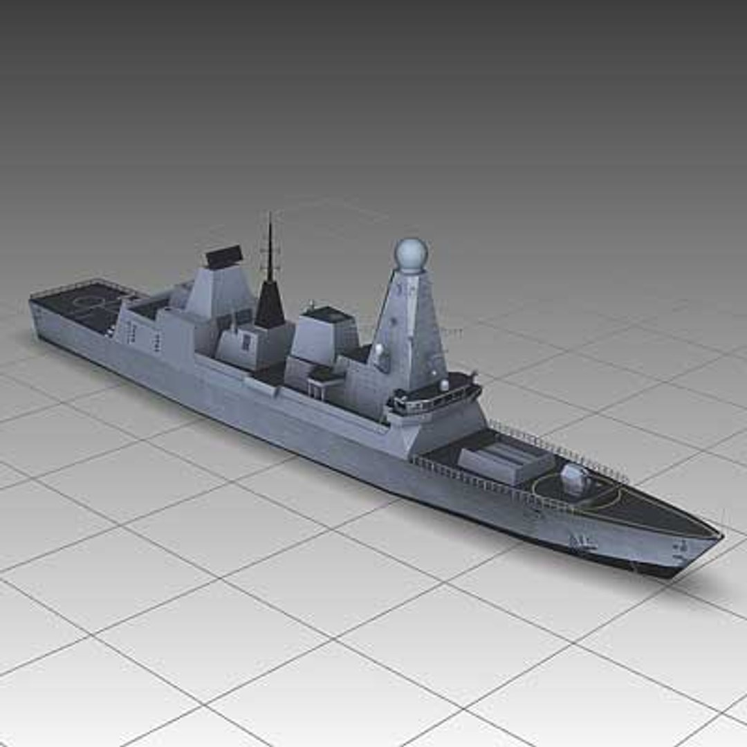 United Kingdom Type 45 3d Model