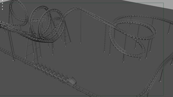 3d model roller coaster