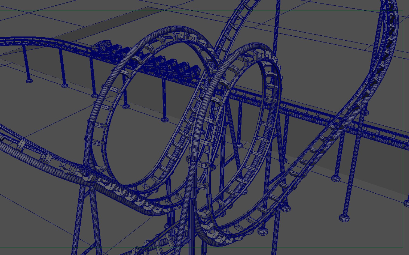 3d model roller coaster