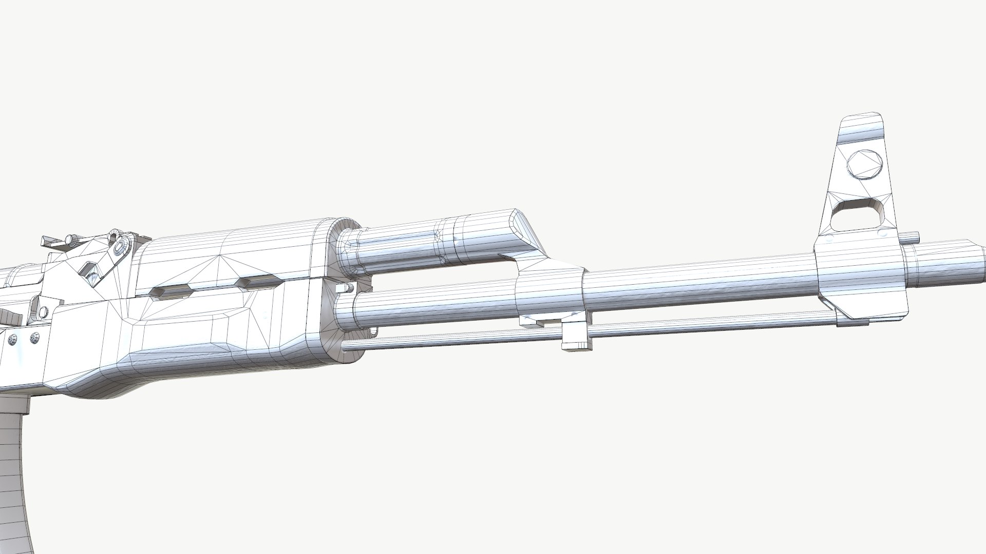 akm automatic rifle ak-47 3d model