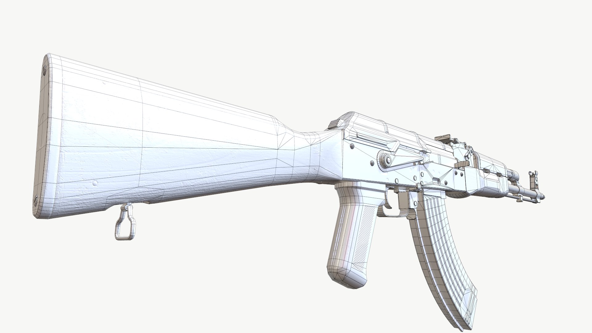 akm automatic rifle ak-47 3d model