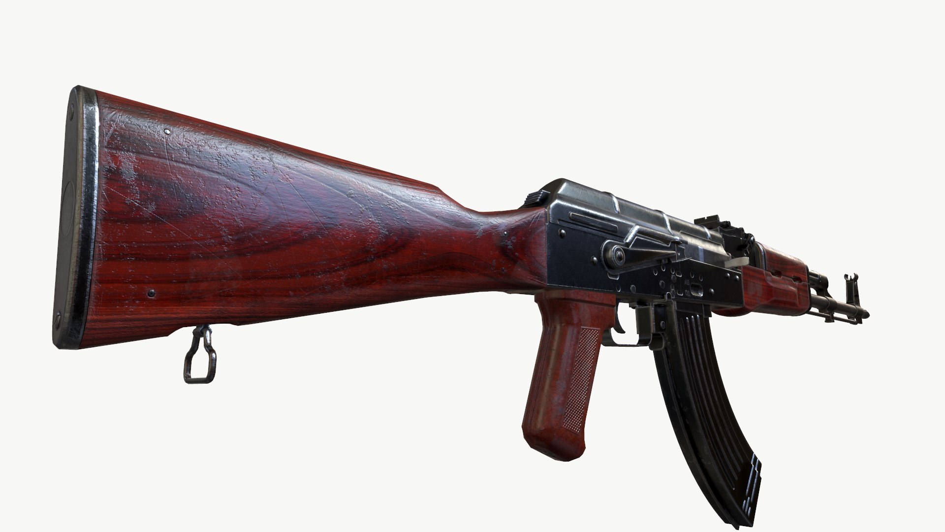 akm automatic rifle ak-47 3d model