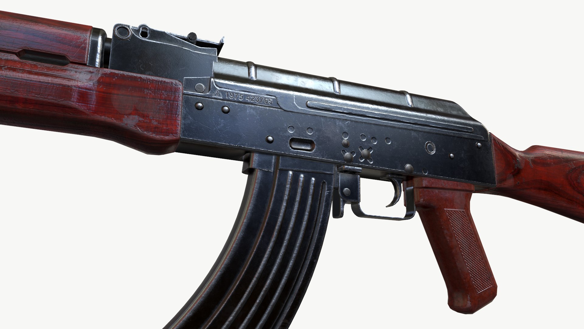akm automatic rifle ak-47 3d model