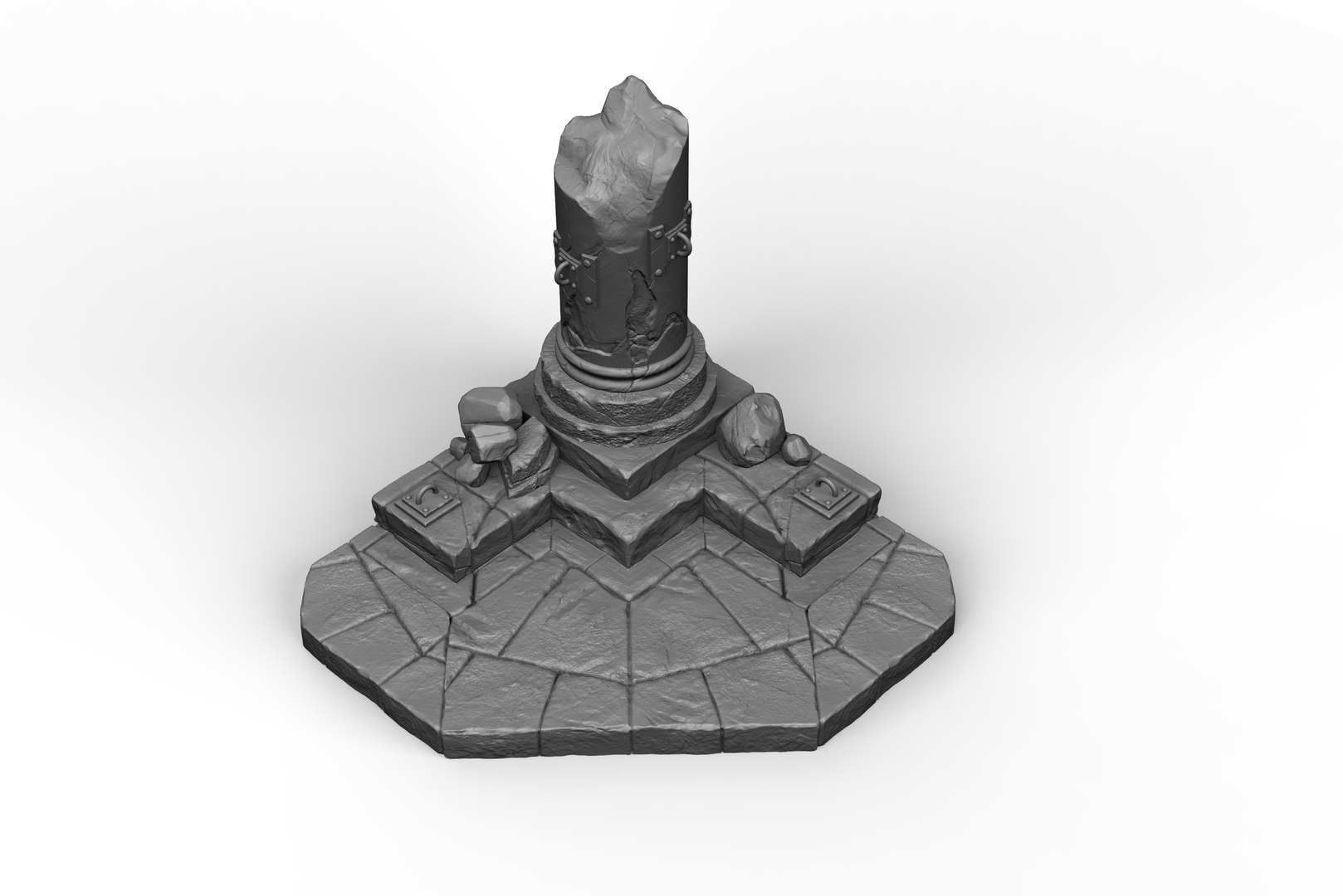 3D Ruin Diorama Base Model - TurboSquid 2339513