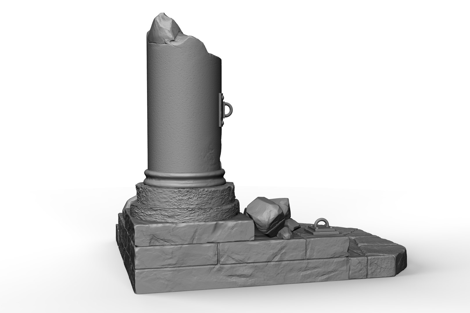 3D Ruin Diorama Base Model - TurboSquid 2339513