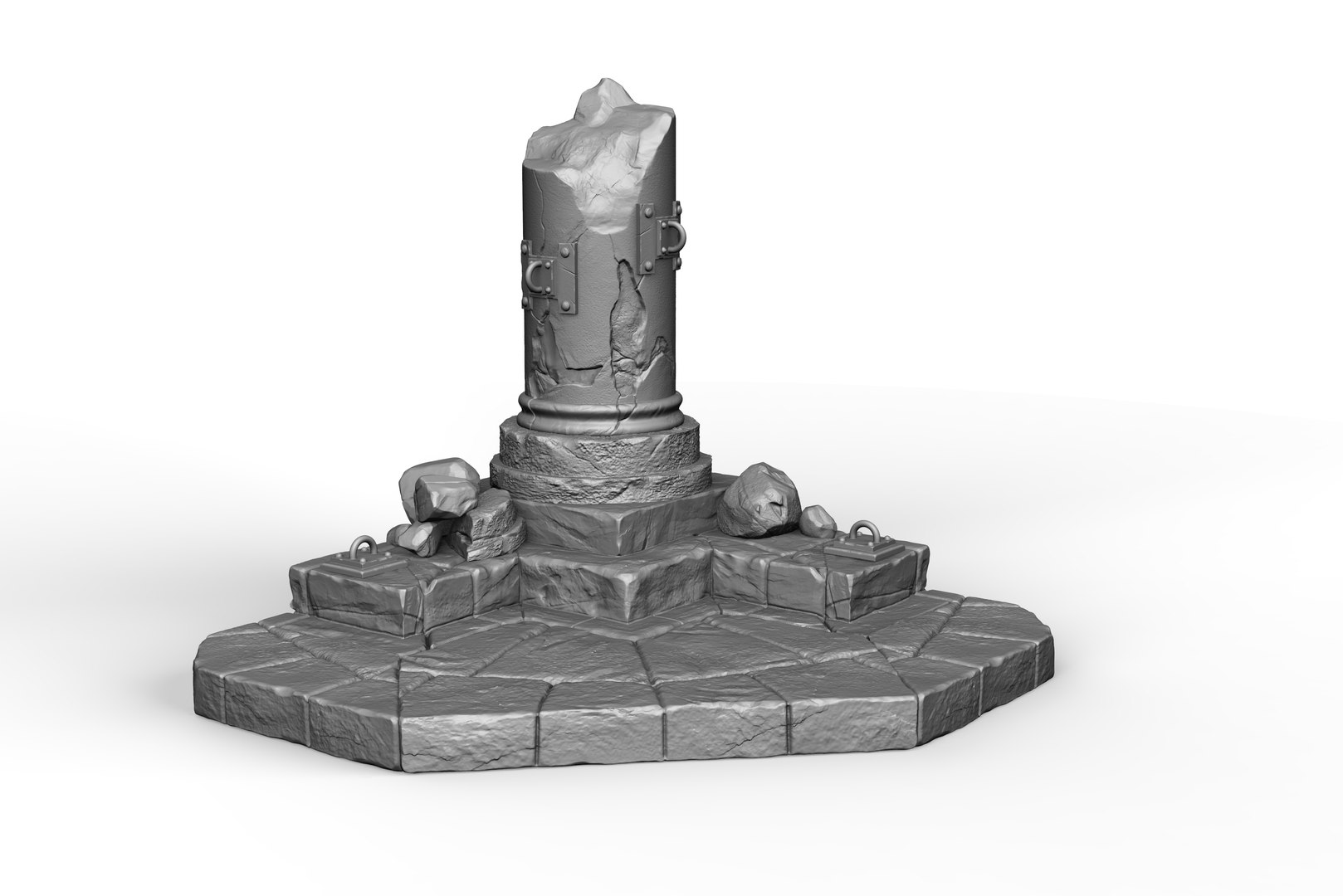 3D Ruin Diorama Base Model - TurboSquid 2339513