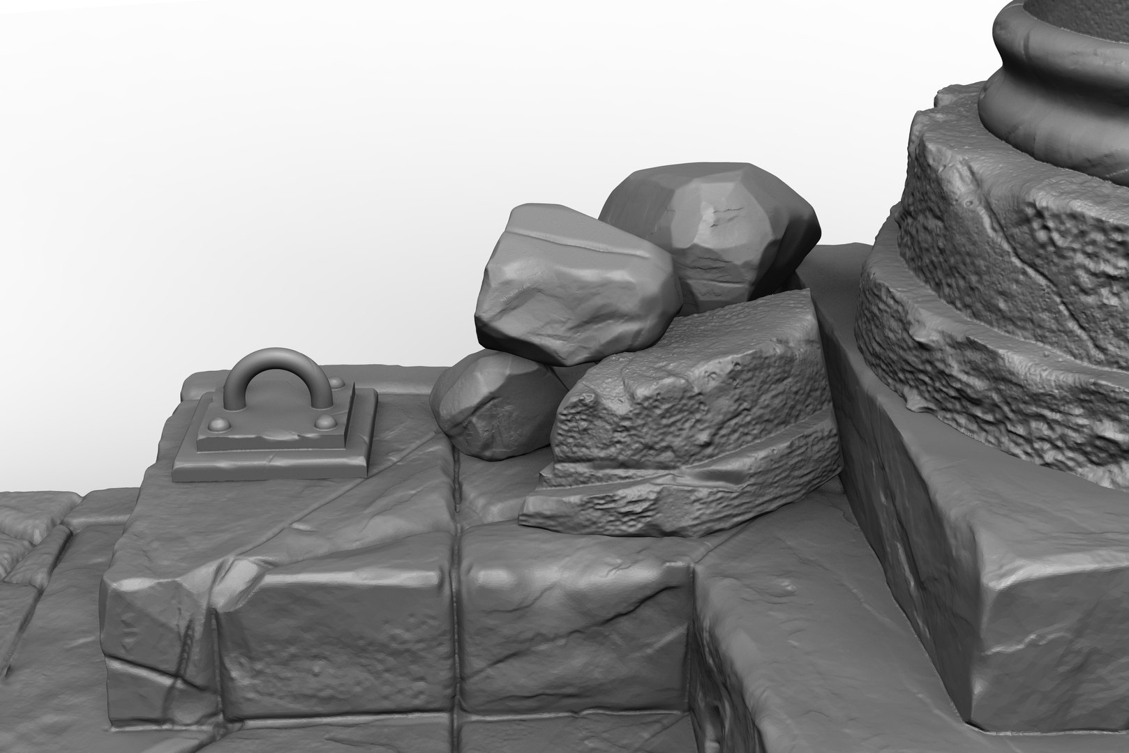 3D Ruin Diorama Base Model - TurboSquid 2339513