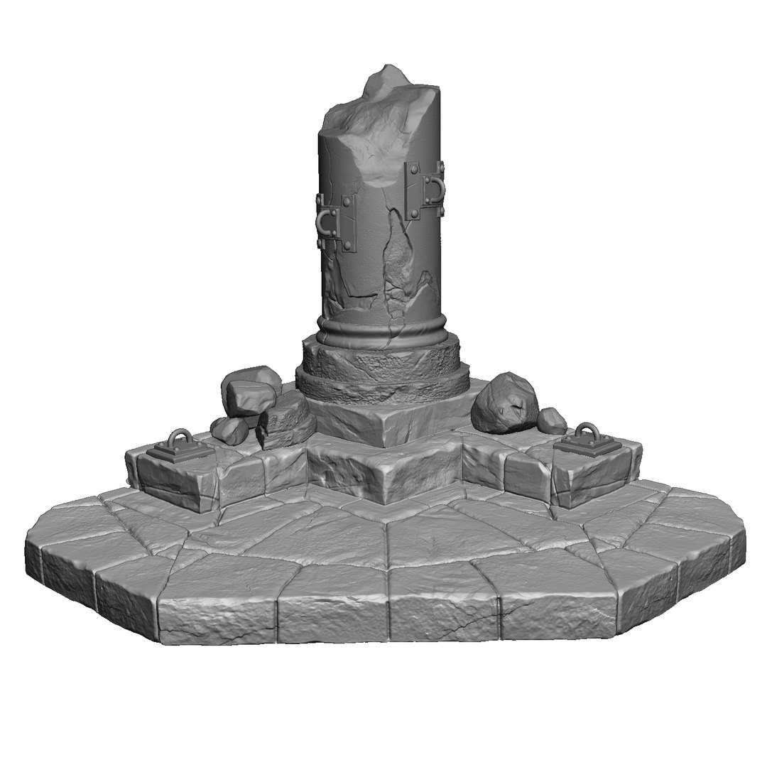 3D Ruin Diorama Base Model - TurboSquid 2339513