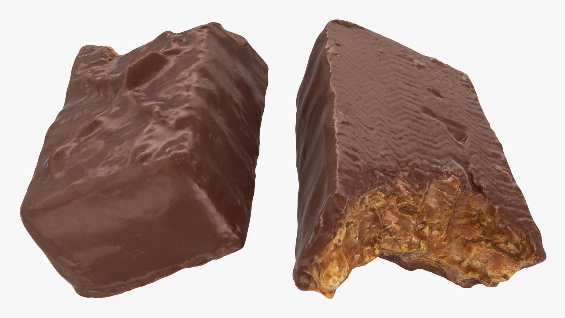 Snickers Chocolate Bar Bitten 3D model - TurboSquid 1722729