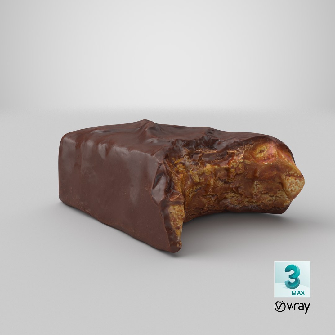 Snickers Chocolate Bar Bitten 3D Model - TurboSquid 1722729