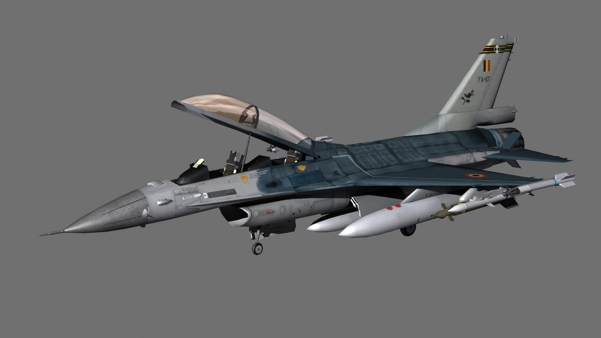 F-16 Different Variants 3D Model - TurboSquid 1928603