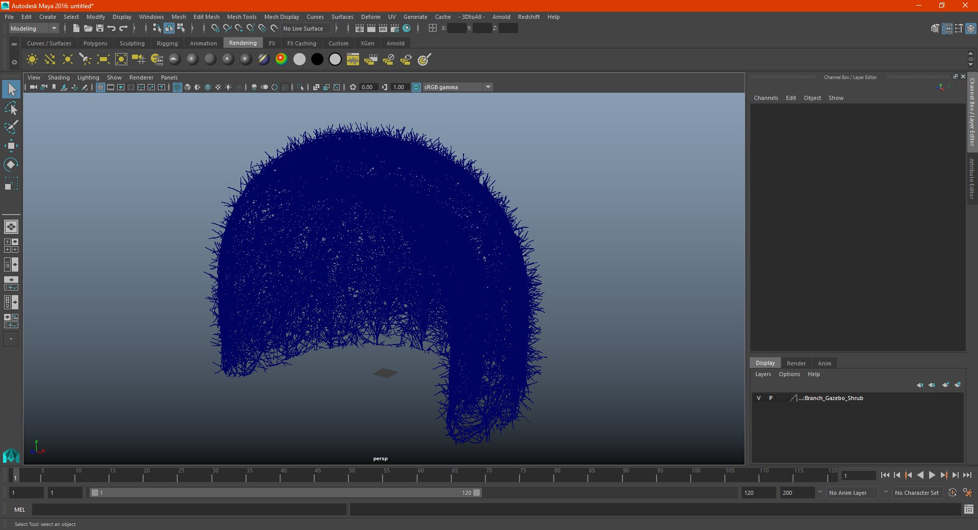 Branch gazebo shrub model - TurboSquid 1634830