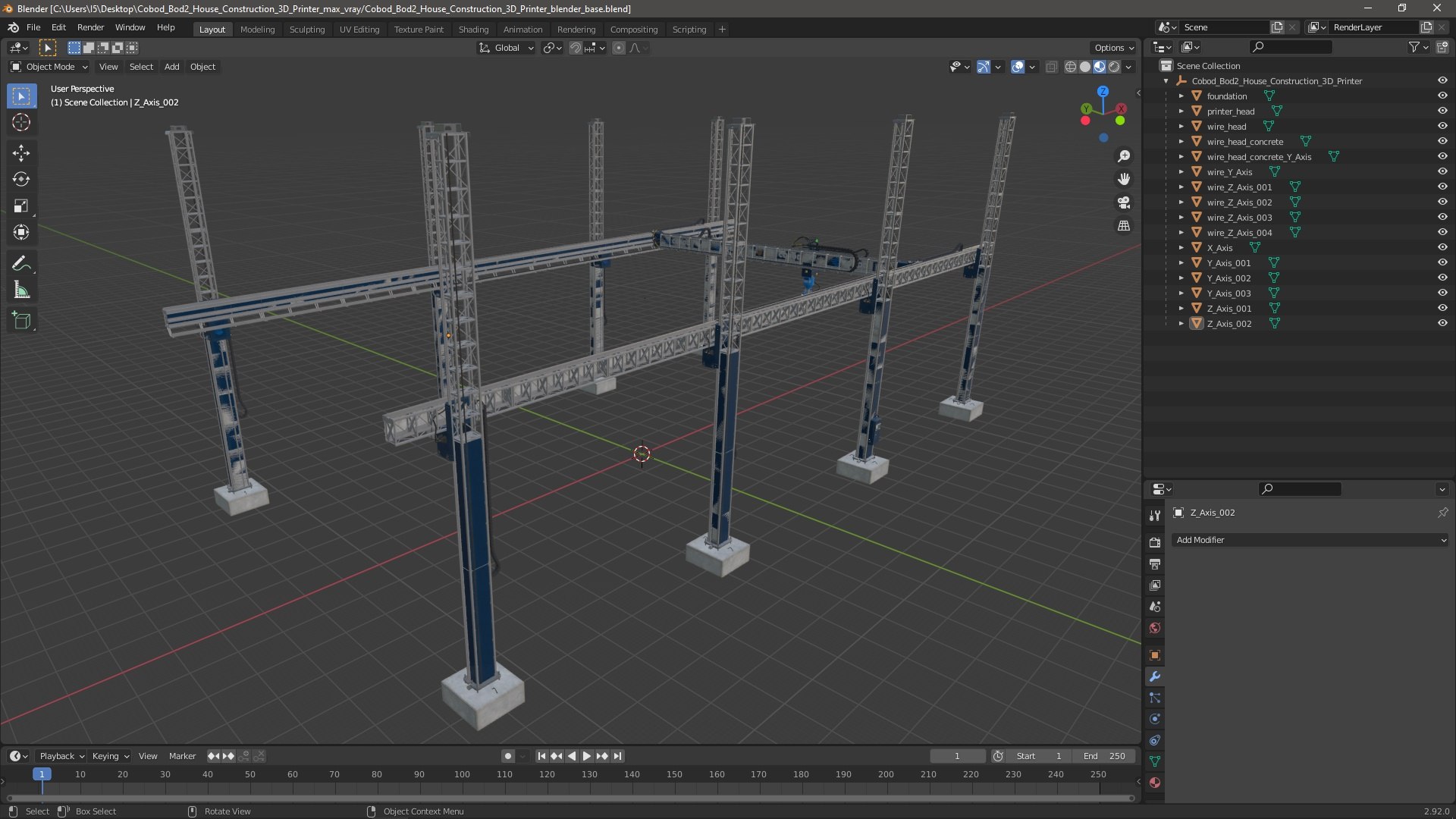 3D Model Cobod Bod2 House Construction 3D Printer - TurboSquid 2206583