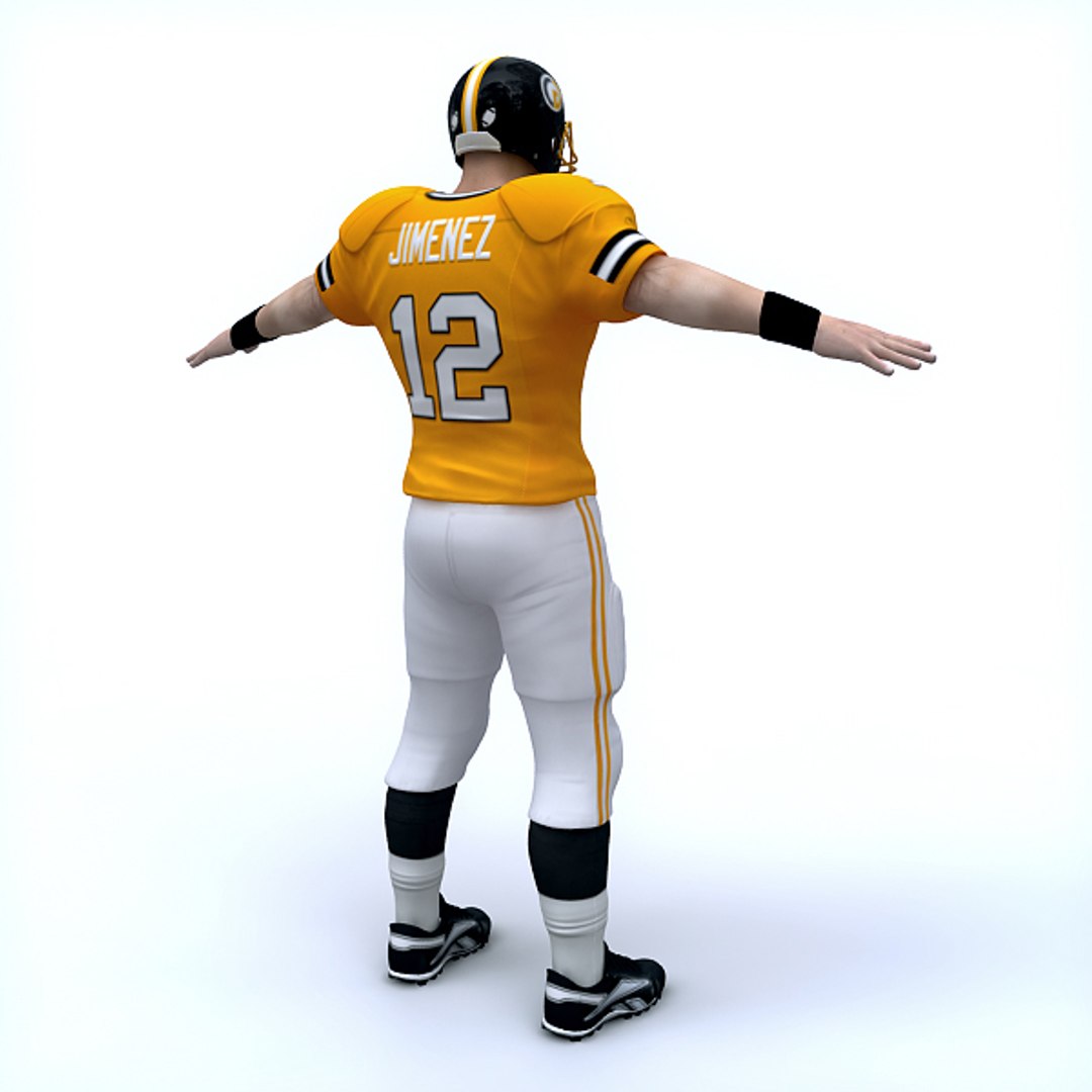 Rigged American Football Player Max