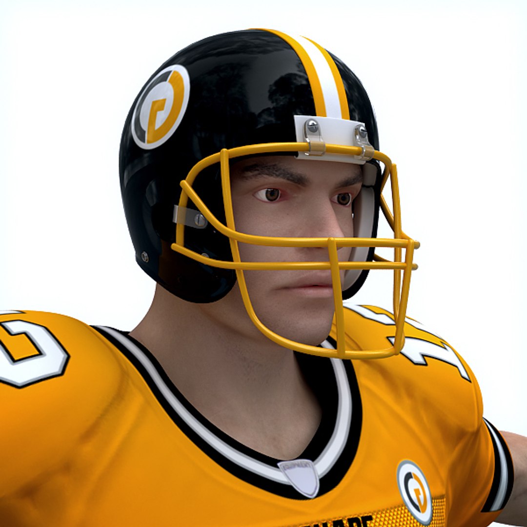 Rigged American Football Player Max