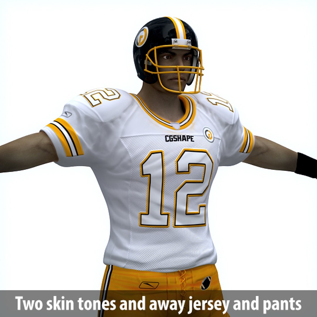 Rigged American Football Player Max