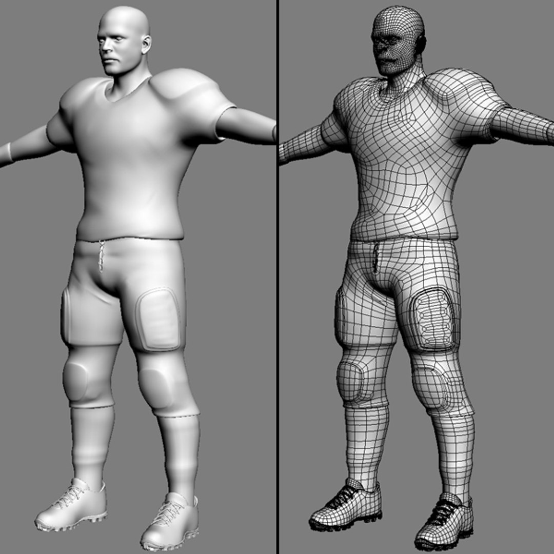 rigged american football player max