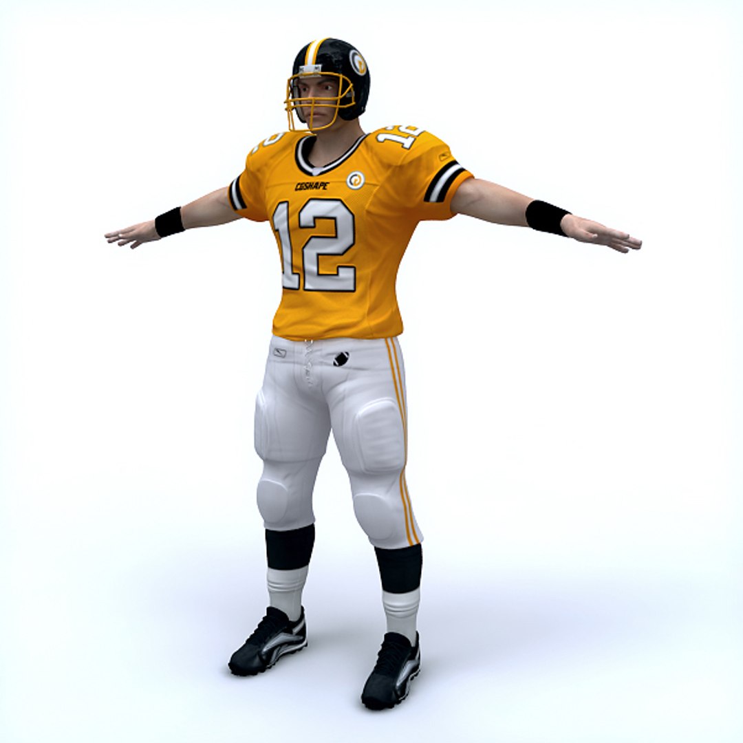 Rigged American Football Player Max