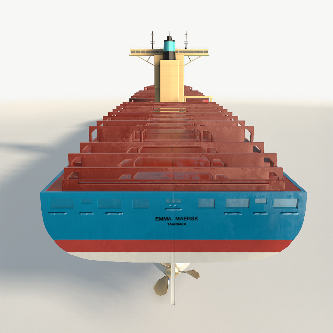 hd container ship emma 3d model