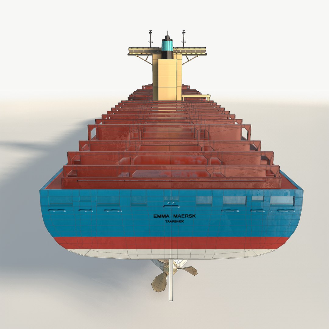 Hd Container Ship Emma 3d Model