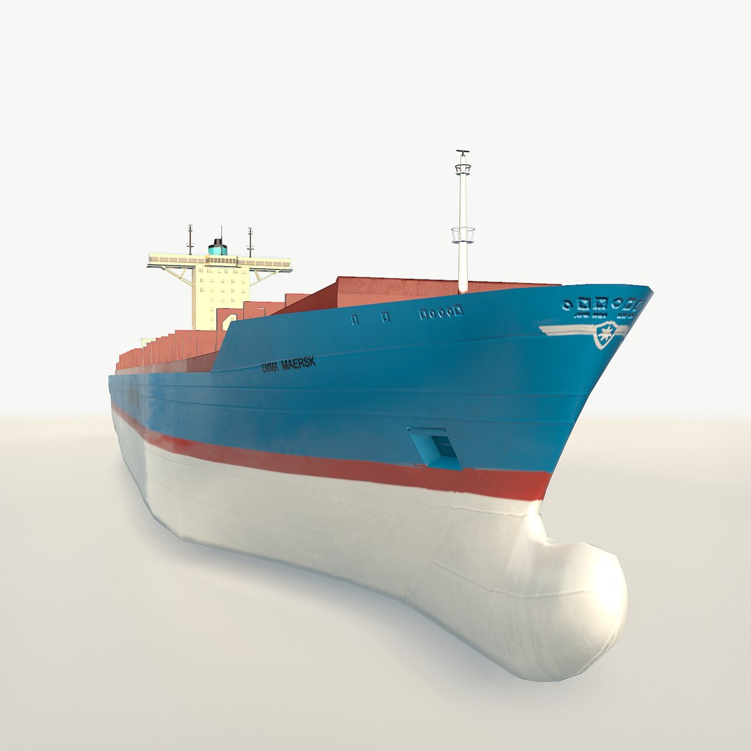 Hd Container Ship Emma 3d Model