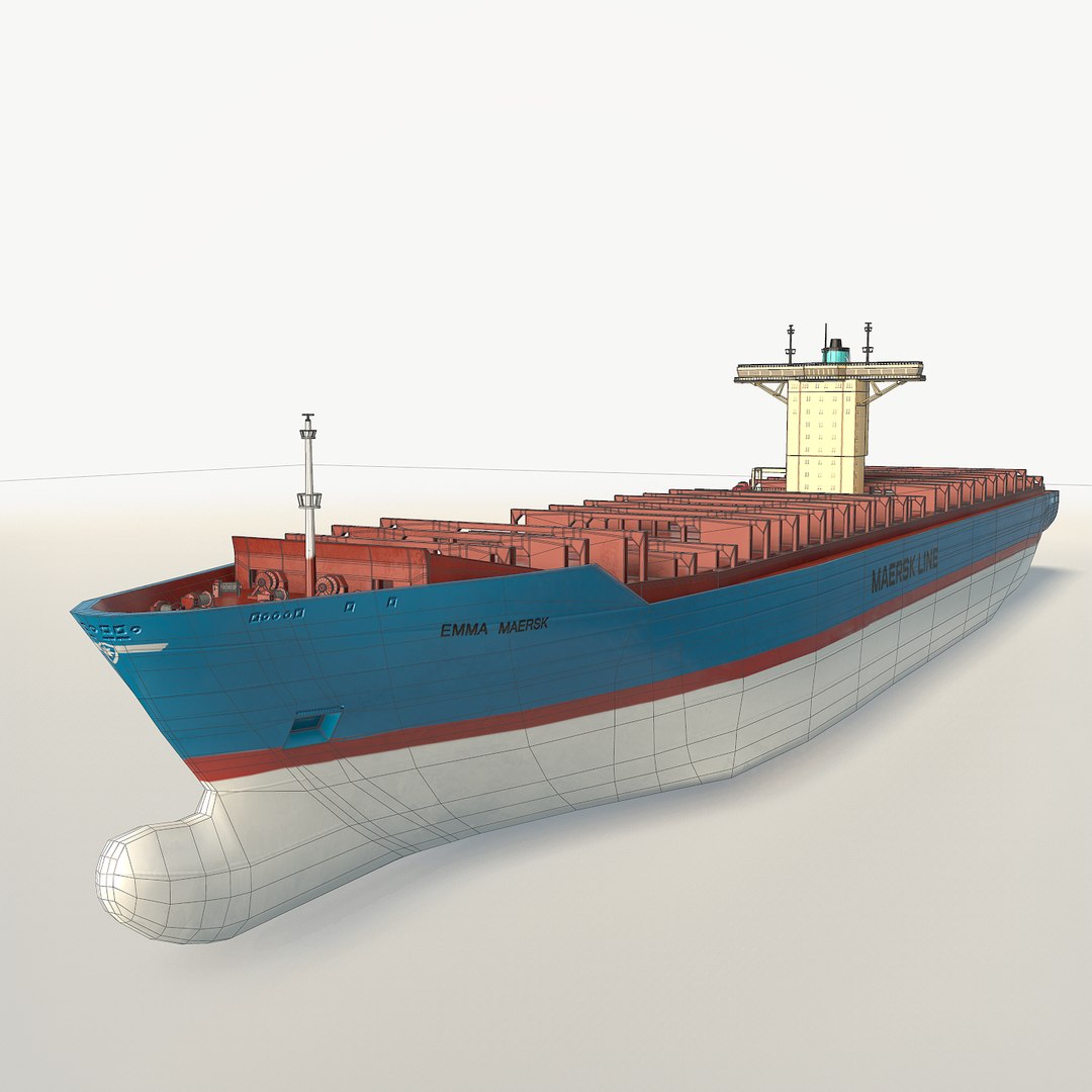 Hd Container Ship Emma 3d Model
