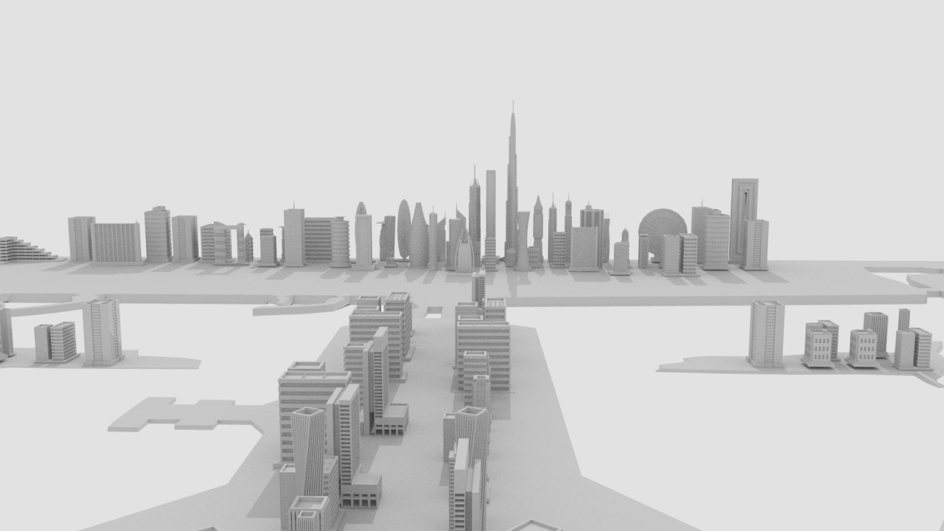 3D Dubai Palm Island model - TurboSquid 2056344