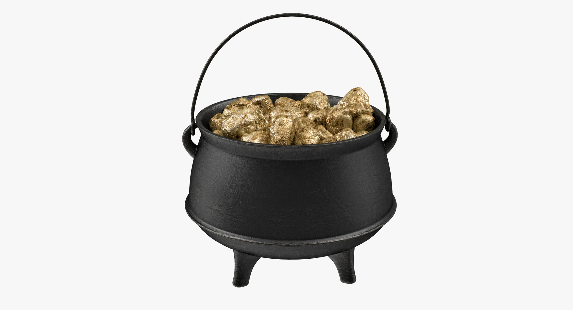 Pot Gold Nuggets 3D - TurboSquid 1336528
