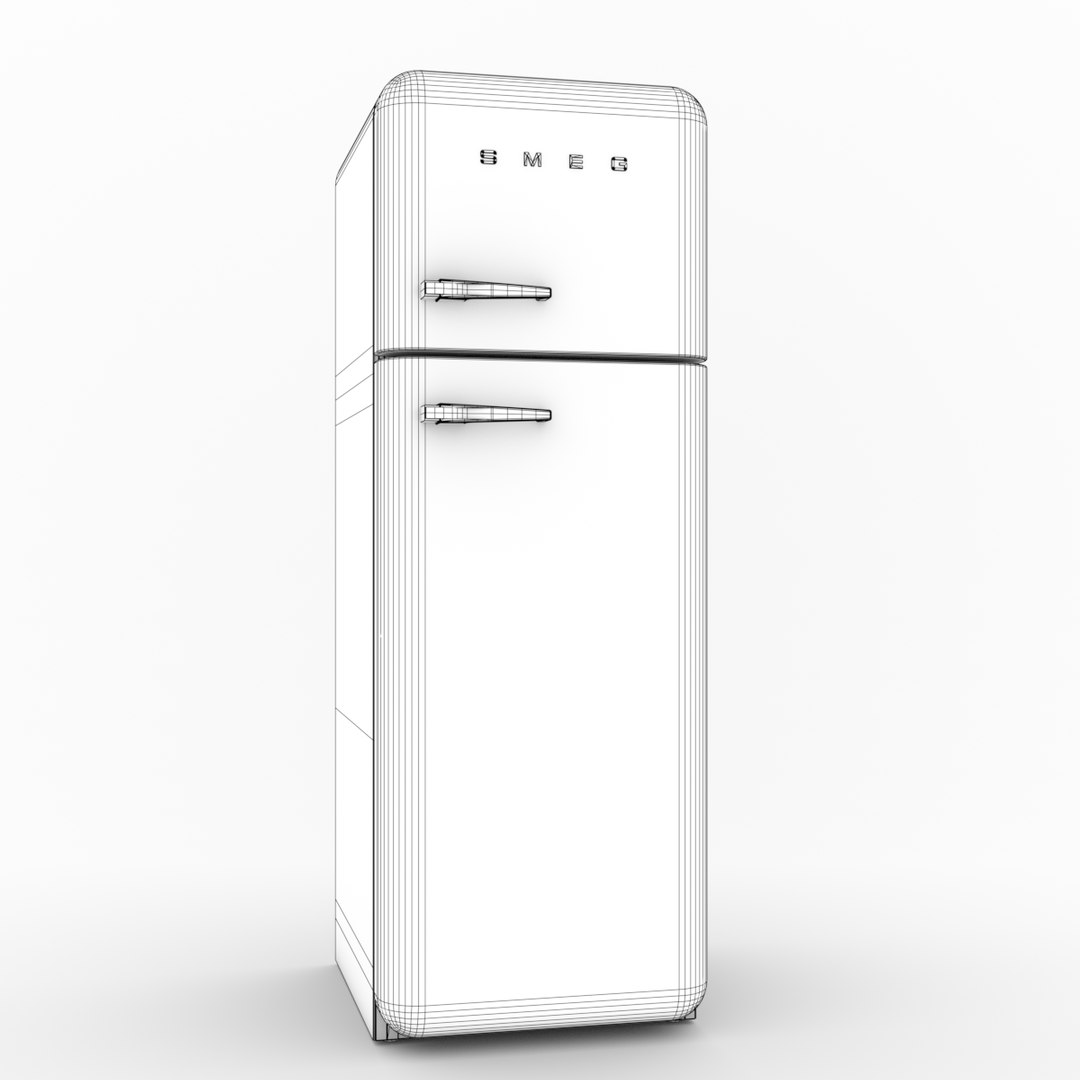 Blender Smeg Fridge Navy 3D Model - TurboSquid 1480084