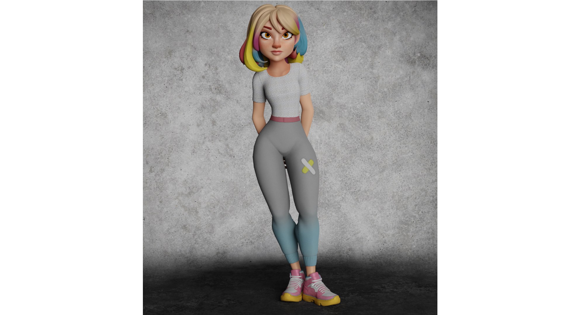 3D Lois Cartoon Girl Not Rigged - TurboSquid 2155640