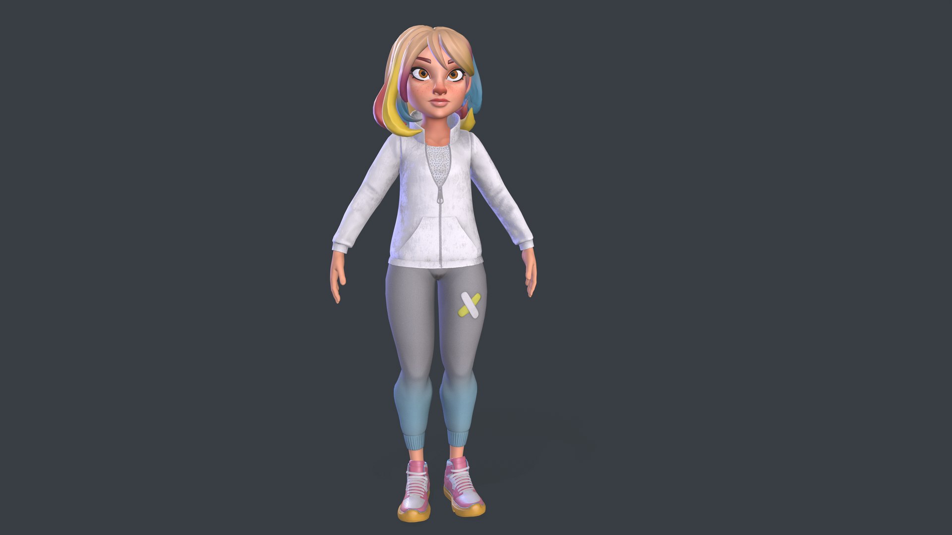 3D Lois Cartoon Girl Not Rigged - TurboSquid 2155640