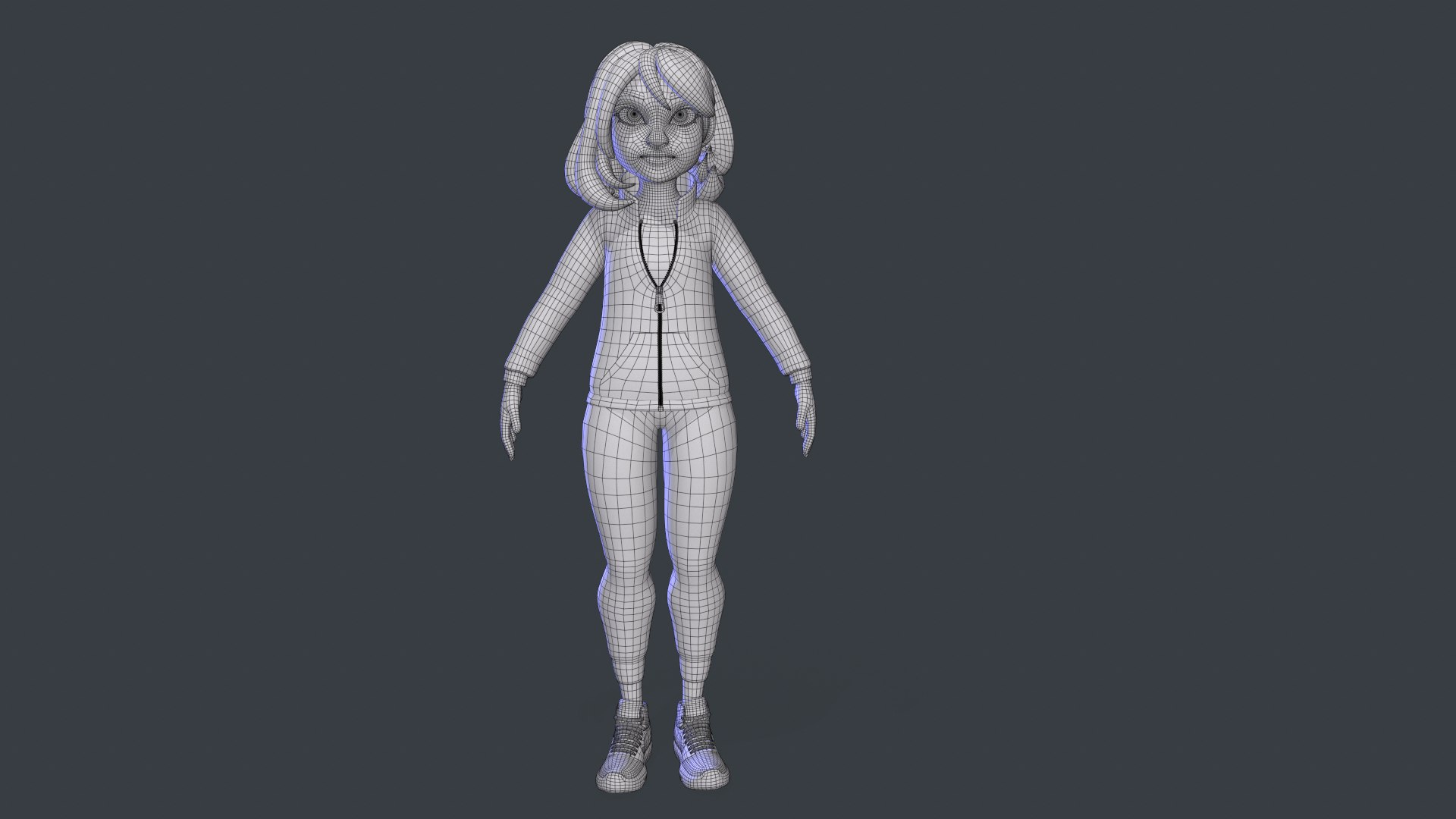 3D Lois Cartoon Girl Not Rigged - TurboSquid 2155640